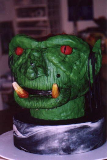 Orc Head Cake - Kimberly Chapman's Cake Decorating